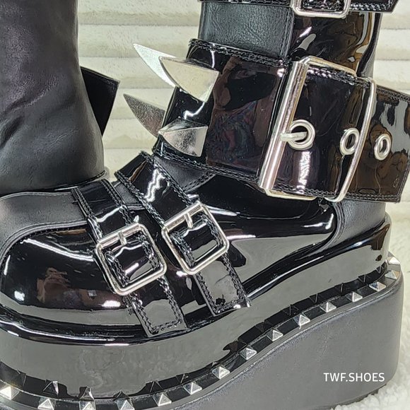 Demonia | Shoes | Bear 52 Metal Claw Spiked Platform Punk Goth Knee ...